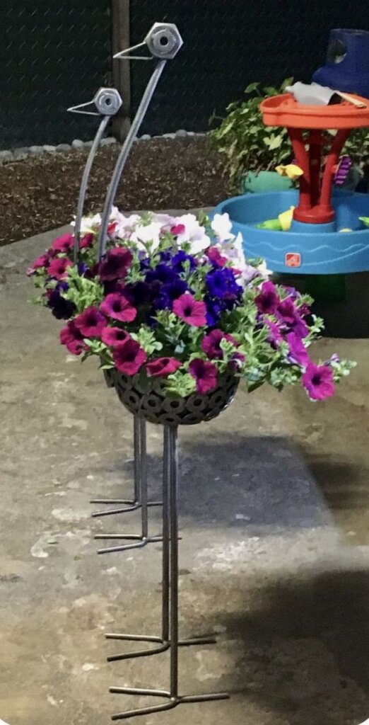Scrap Metal Garden Decor Planters And Spoon Art Crafts Sculptures ...