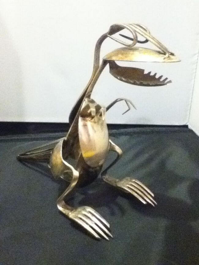 Scrap Metal Garden Decor Planters And Spoon Art Crafts Sculptures ...